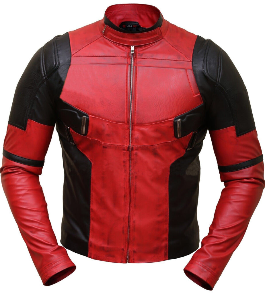 Deadpool Wade Wilson Distressed Biker Leather Jacket - Supreme Fashion ...