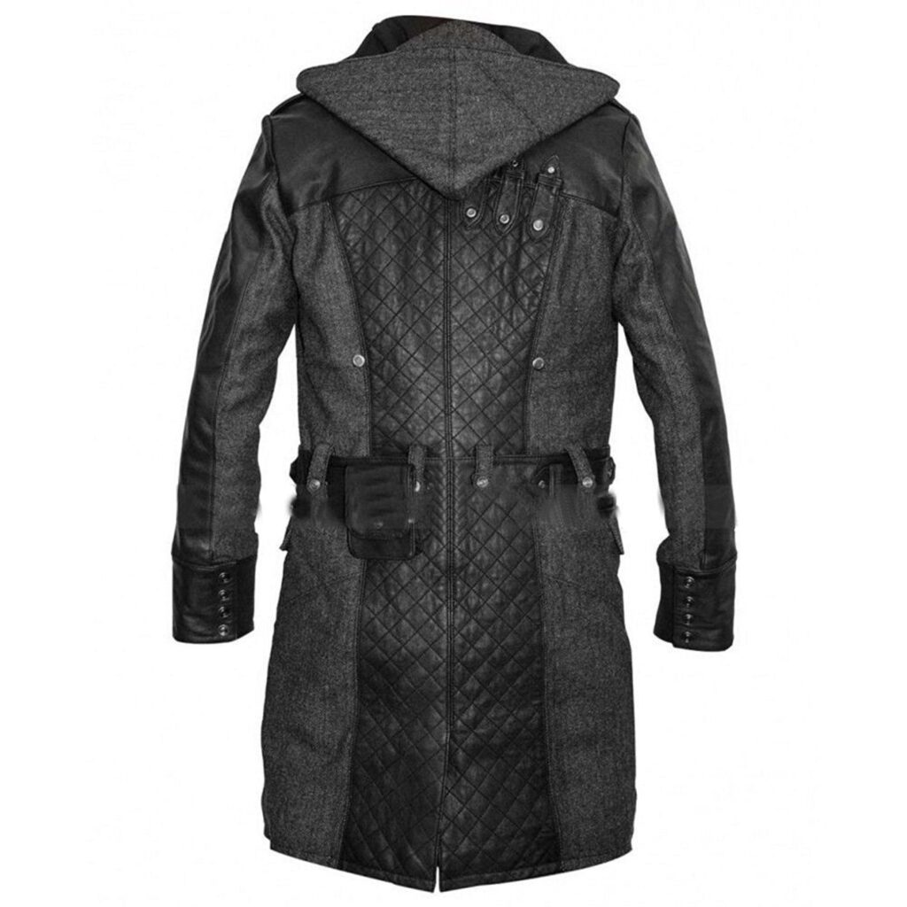 ASSASSINS CREED MEN’S BLACK SYNDICATE JACOB FRYE LONG TRENCH WOOL COAT ...